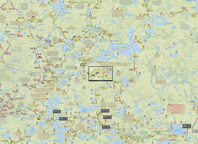 Algonquin Maps: Campgrounds, Canoe Routes, Trails & More - Paddling ...
